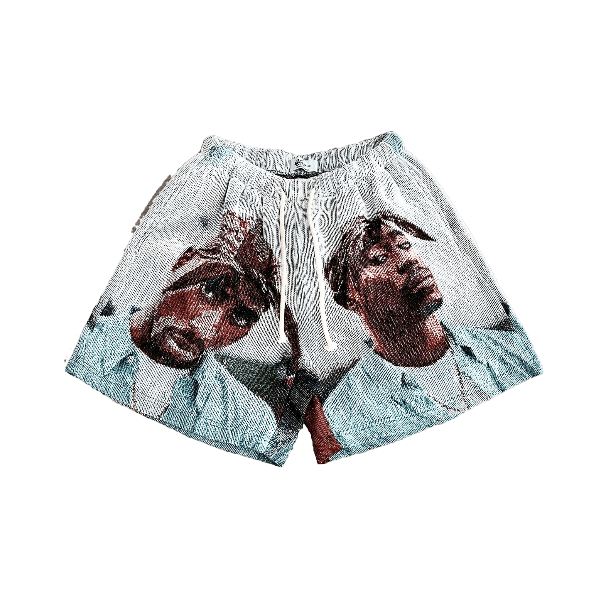 BLUE 2PAC TAPESTRY SHORTS-98245